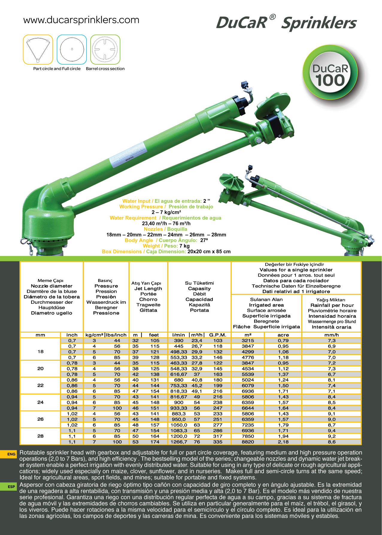 Jual Sprinkler Ducar 100 Tangerang | Putra Andalan Jaya