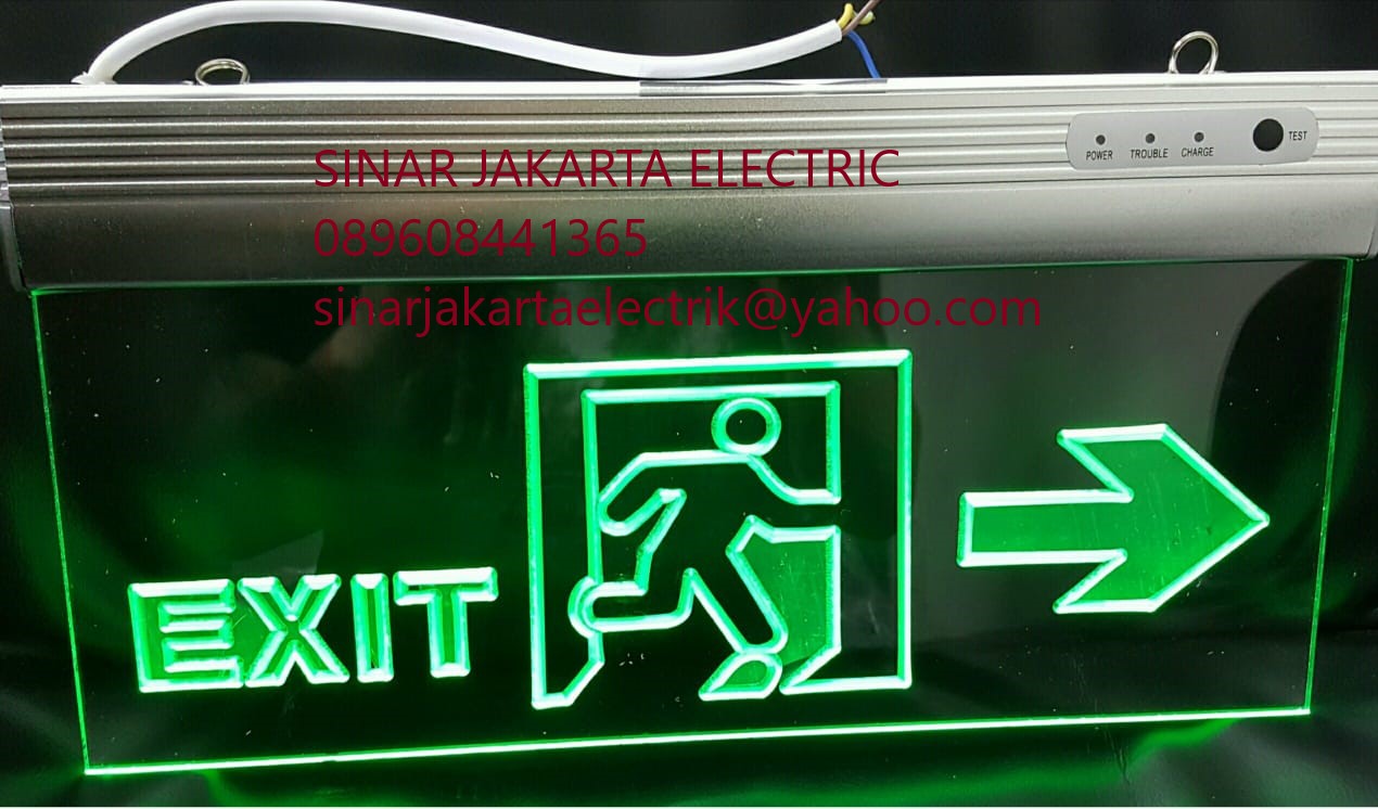 Jual Lampu Emergency Exit Transparan (Penunjuk Arah Jalur Evakuasi ...