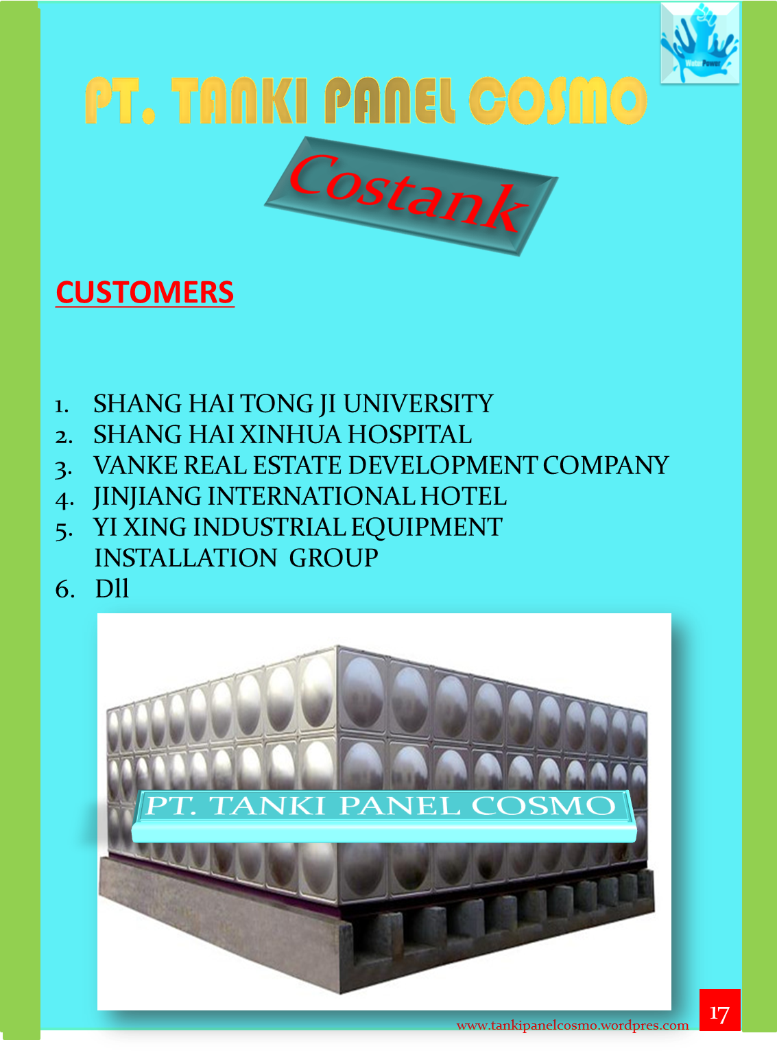 Tangki Air Kotak Stainless | TANKI PANEL COSMO