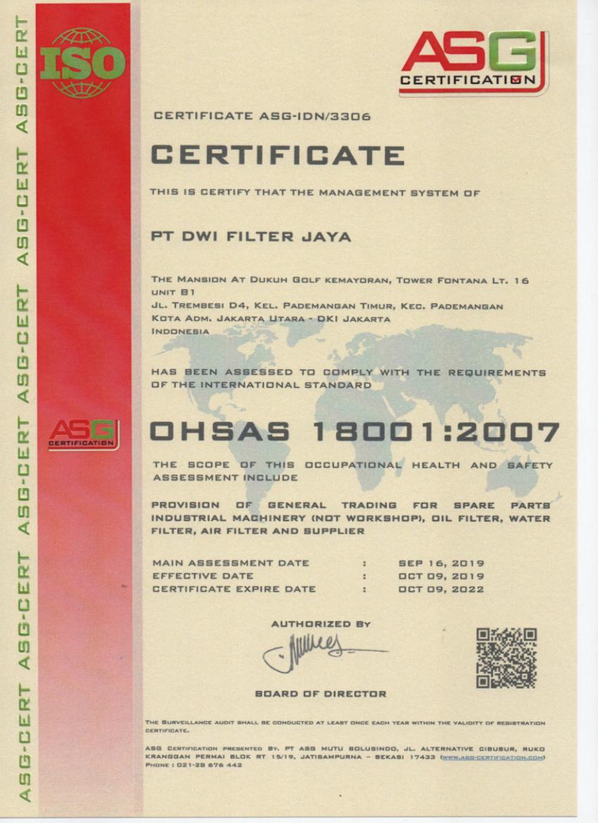 Jual Natural Gas Filter Element Jakarta | DWI FILTER JAYA