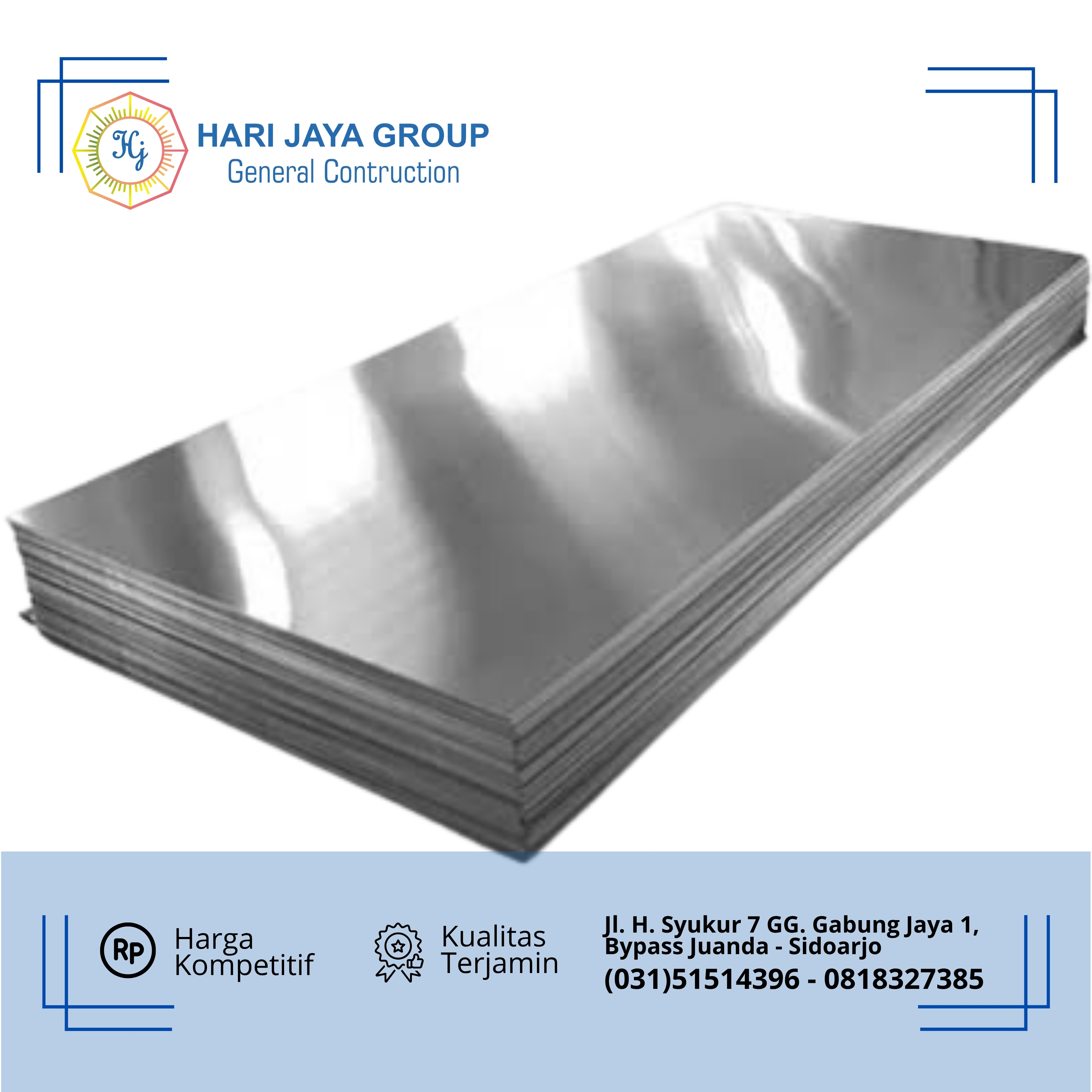 Jual Plat Stainless Steel 201 Surabaya dari PT. Hari Jaya Makmur