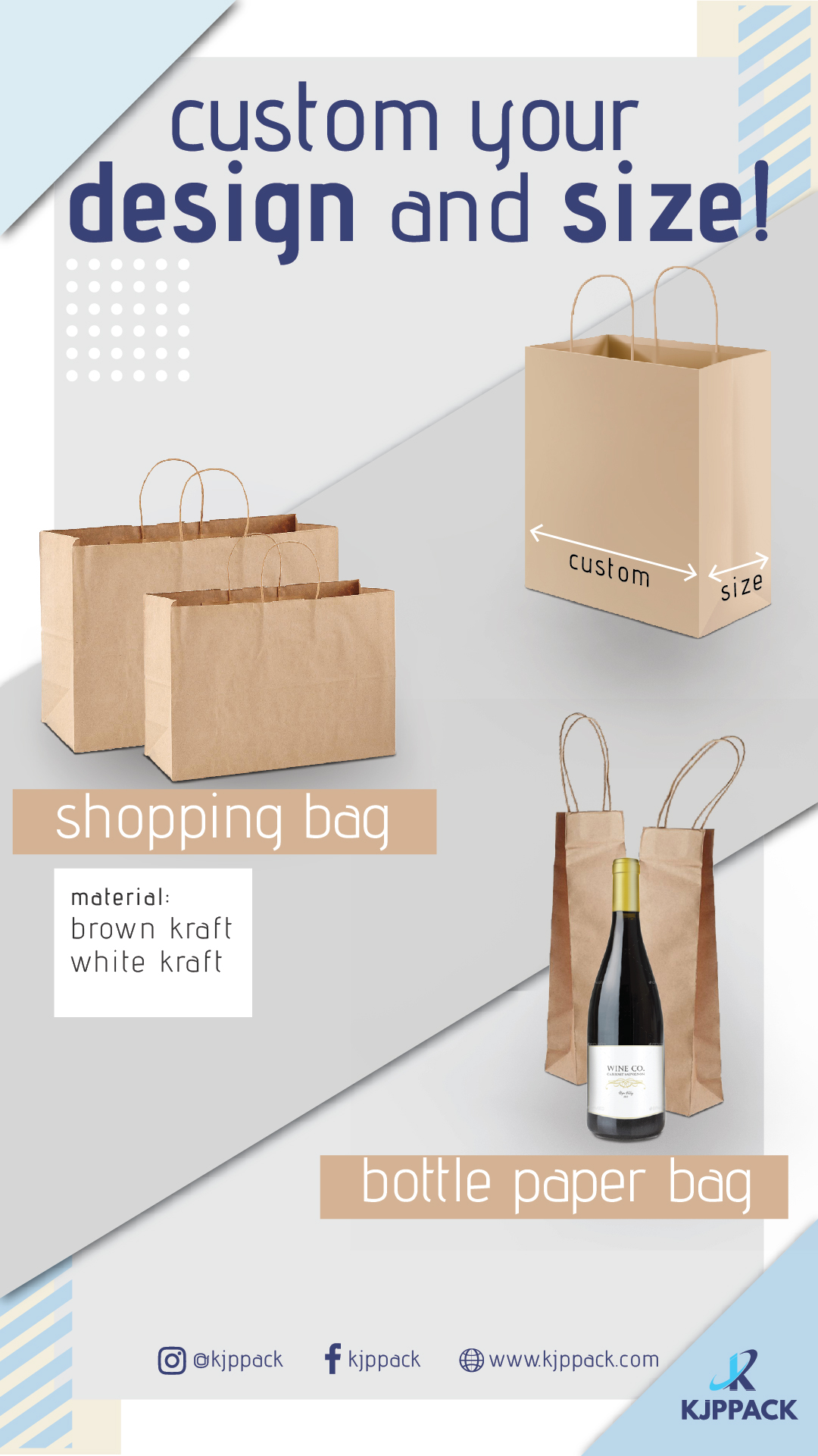 Bottle Paper Bag - Shopping Bag bottle - Tas kertas untuk botol wine ...