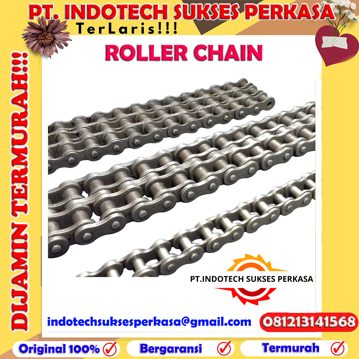 Jual ROLLER CHAIN Bekasi dari PT. Indotech Sukses Perkasa