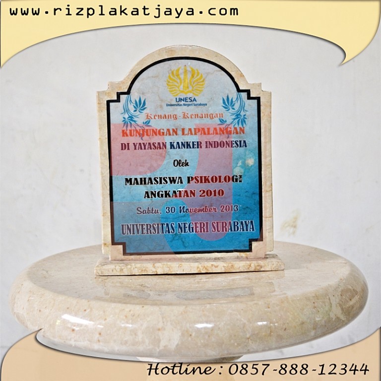 Plakat Marmer Inggi 22 Cm, Panjang 15 Cm & Tebal Marmer 1 Cm | Riz ...