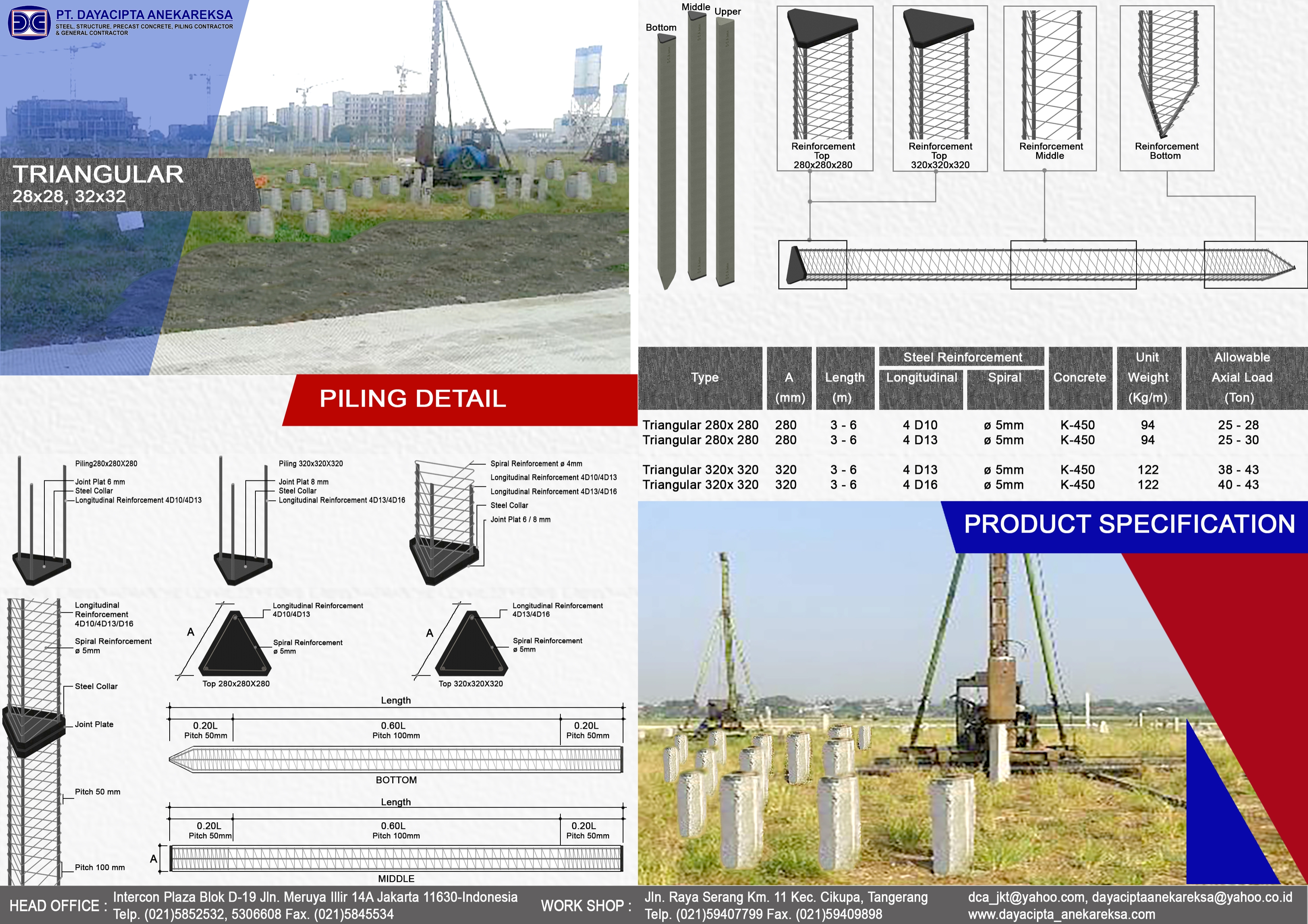 Sell Mini Pile Triangular / beton pracetak | Dayacipta Anekareksa Jakarta