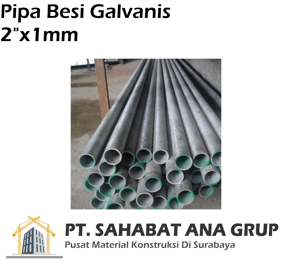 Sell Pipa Besi Galvanis 2 Inch tbl 1mm | Sahabat Ana Grup Surabaya
