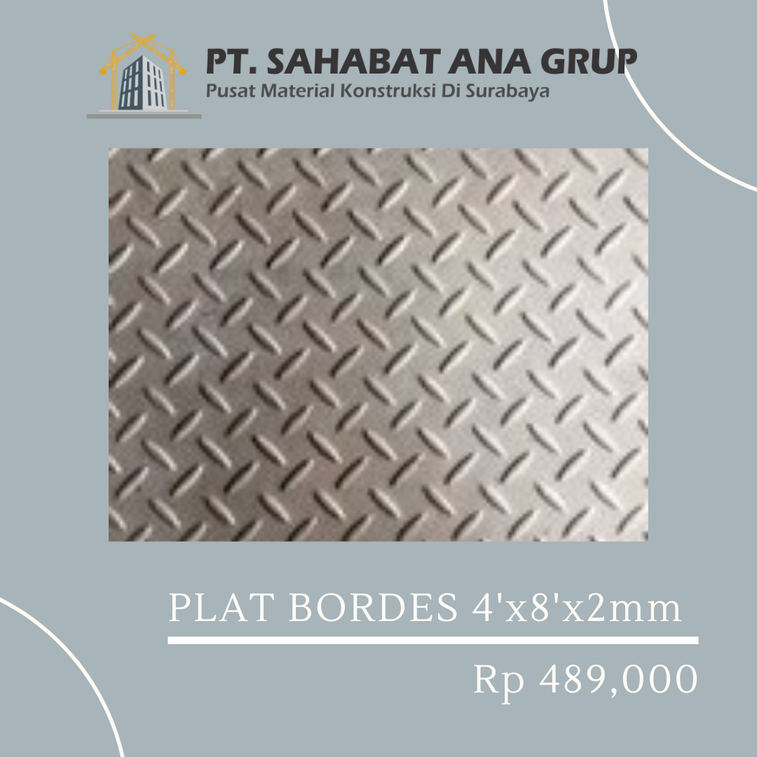 Plat Bordes Ukuran 4ft x 8ft x 2mm | Sahabat Ana Grup